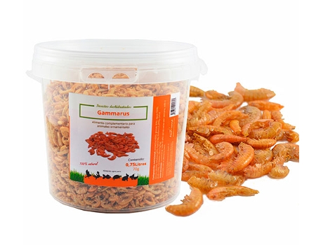 Gammarus deshidratados para tortugas y aves de corral | Fuente natural de proteína (70 g ...