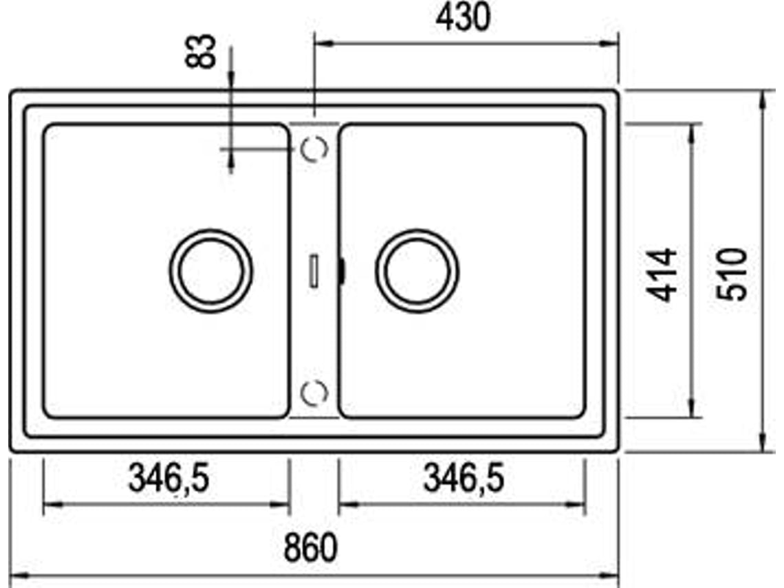 Lava Loiça TEKA Stone 90 B-TG 2C (Preto - 20x86x51 cm) | Worten.pt