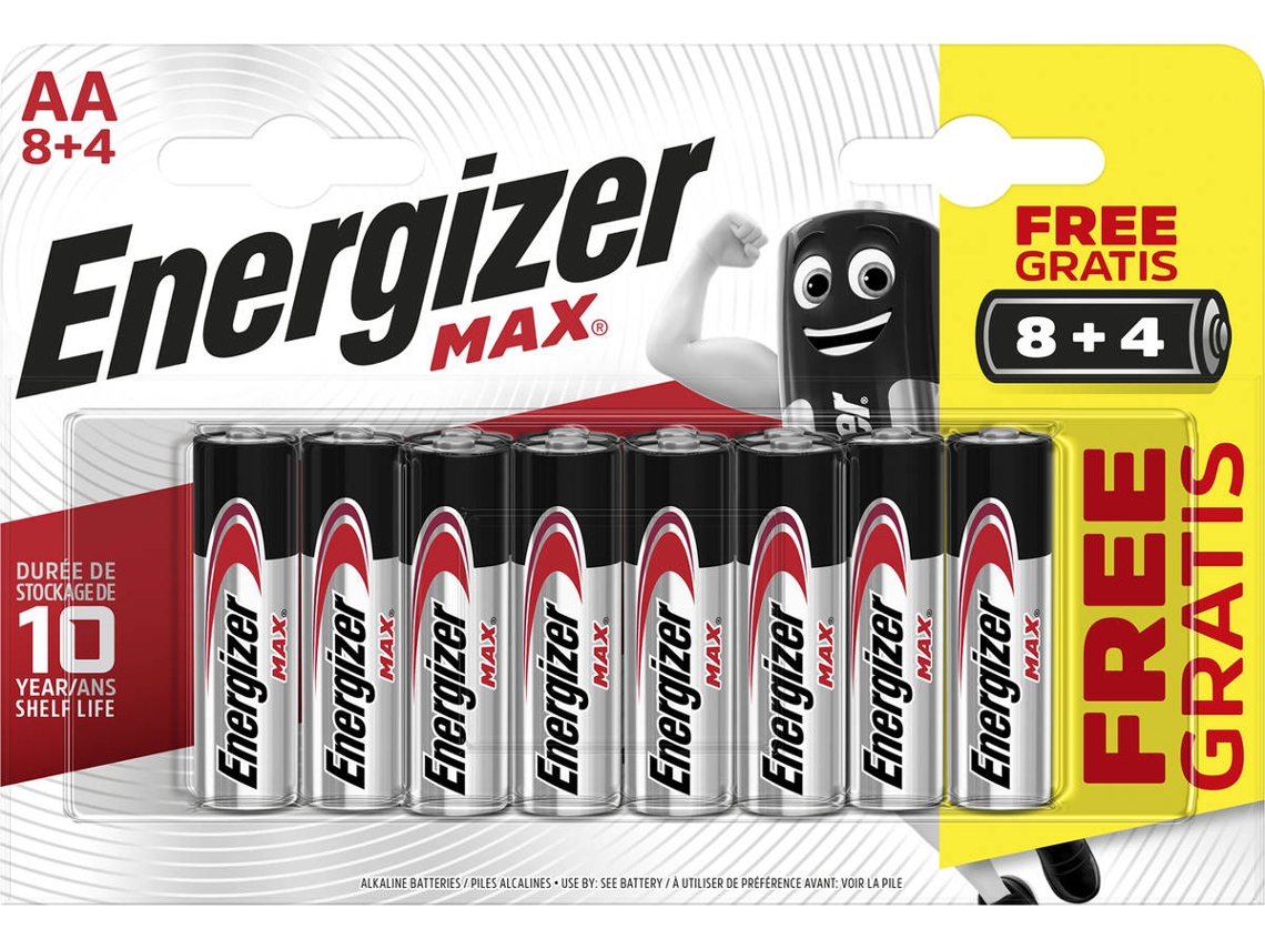 Pilhas ENERGIZER Max Alk AA BP12 8+4 | Worten.pt
