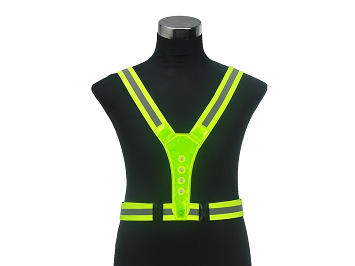 Colete Refletor SLOWMOOSE Elástico Ajustável Amarelo Fluorescente ...