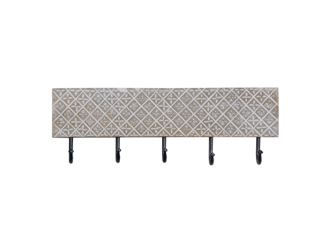 Bengaleiro de Parede 45,5 X 7 X 15 Cm Metal Madeira | Worten.pt