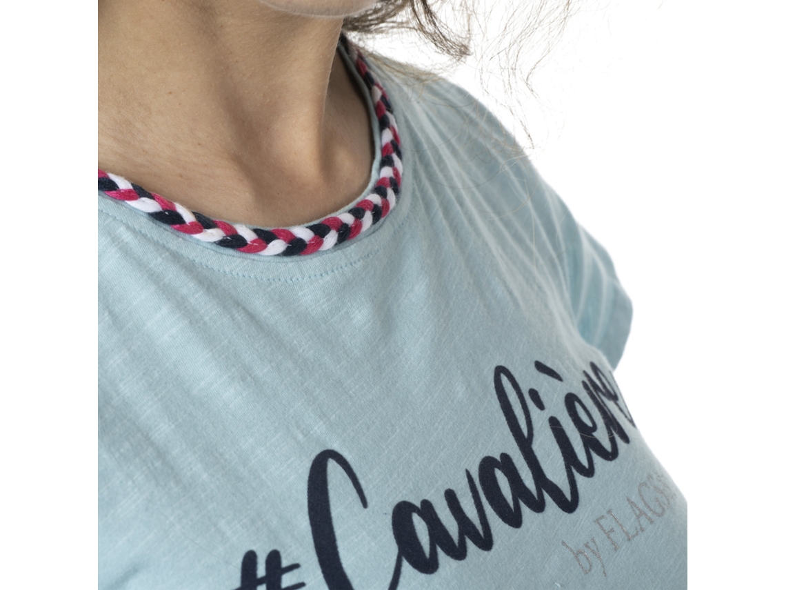 T-shirt para Mulher de Equitação FLAGS&CUP (S - Algodão - Multicor ...