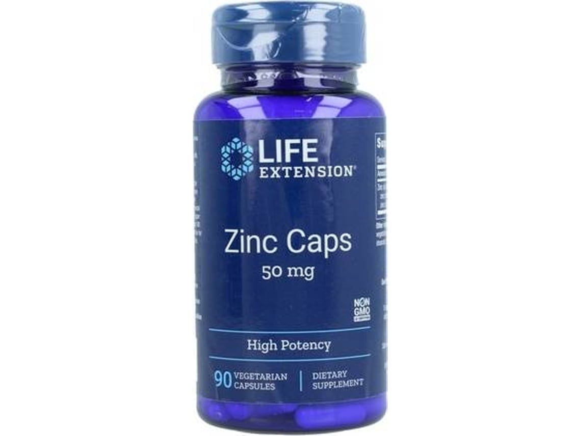 Suplemento Alimentar LIFE EXTENSION Zinco Caps Alta Potência (90 ...