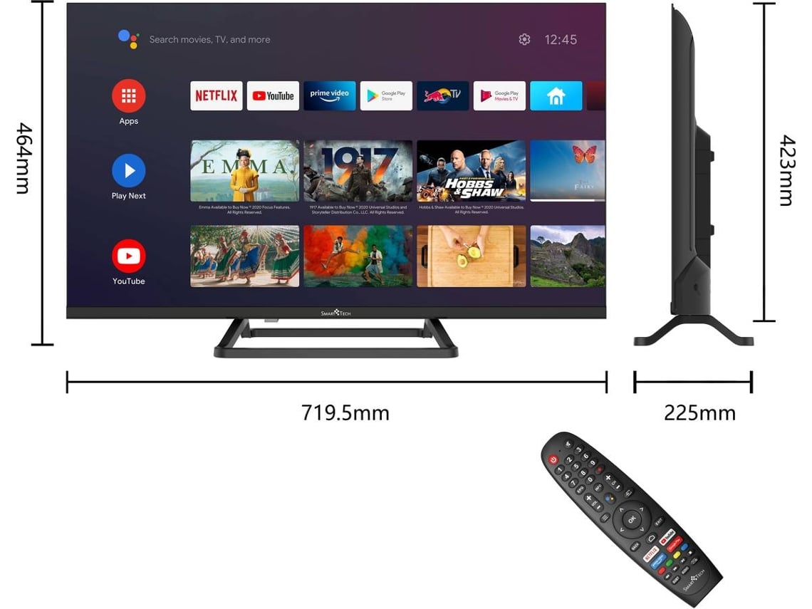 TV SMART TECH 32HA10V3 (LED - 32'' - 81 cm - HD - Android TV) | Worten.pt