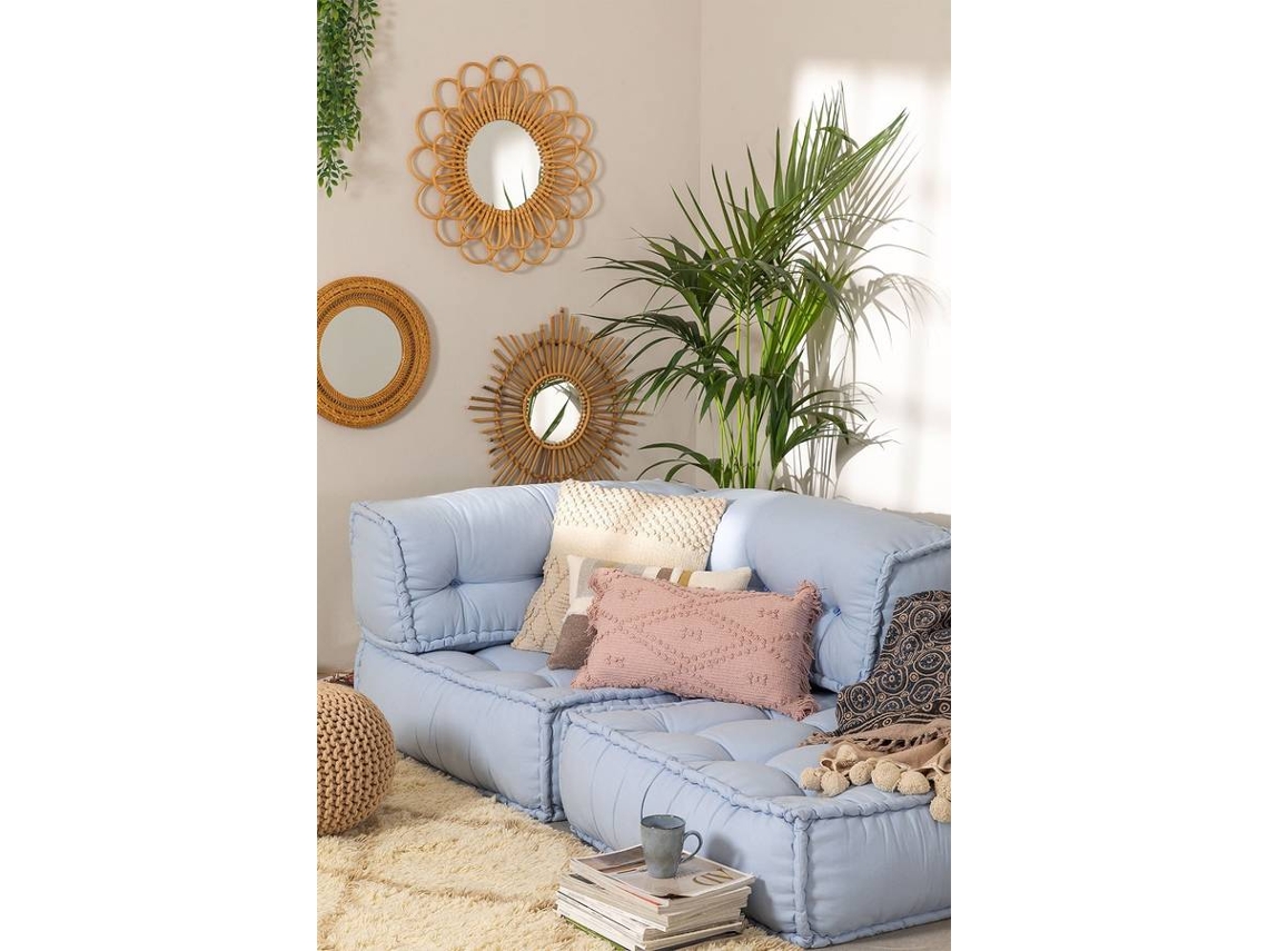 Sofá Modular SKLUM Yebel (Azul - Algodão - 70 x 100 x 100 cm) | Worten.pt