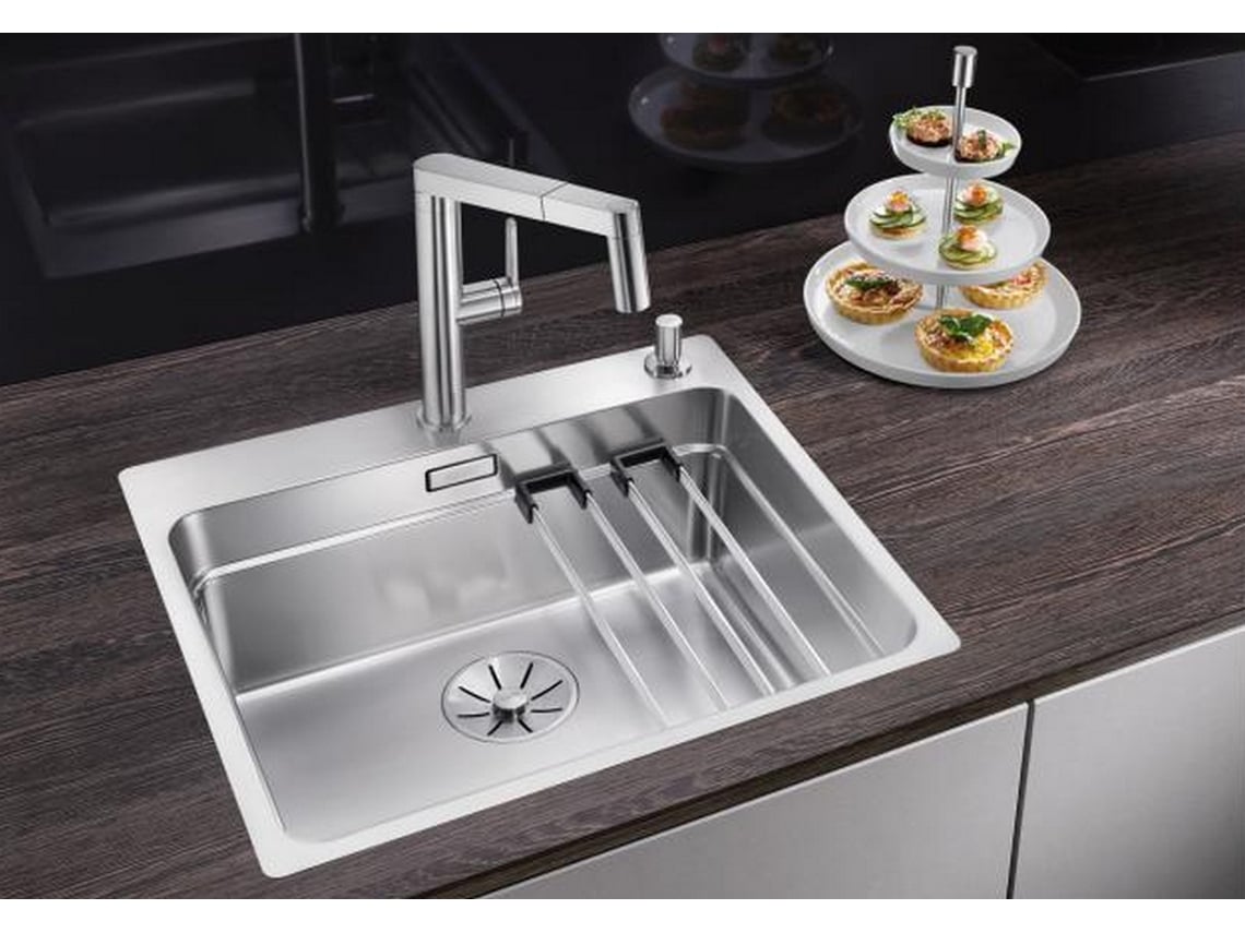 Lava-Loiças Embutido em Inox 60 cm com Sifão 521748 Branco | Worten.pt