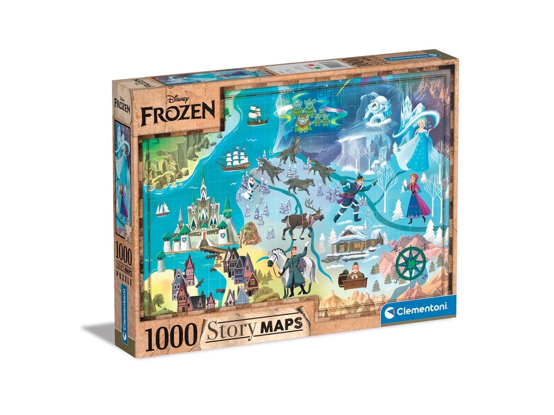 Puzzle Clementoni Disney Story Maps Frozen 39666 1000 Peças Worten Pt