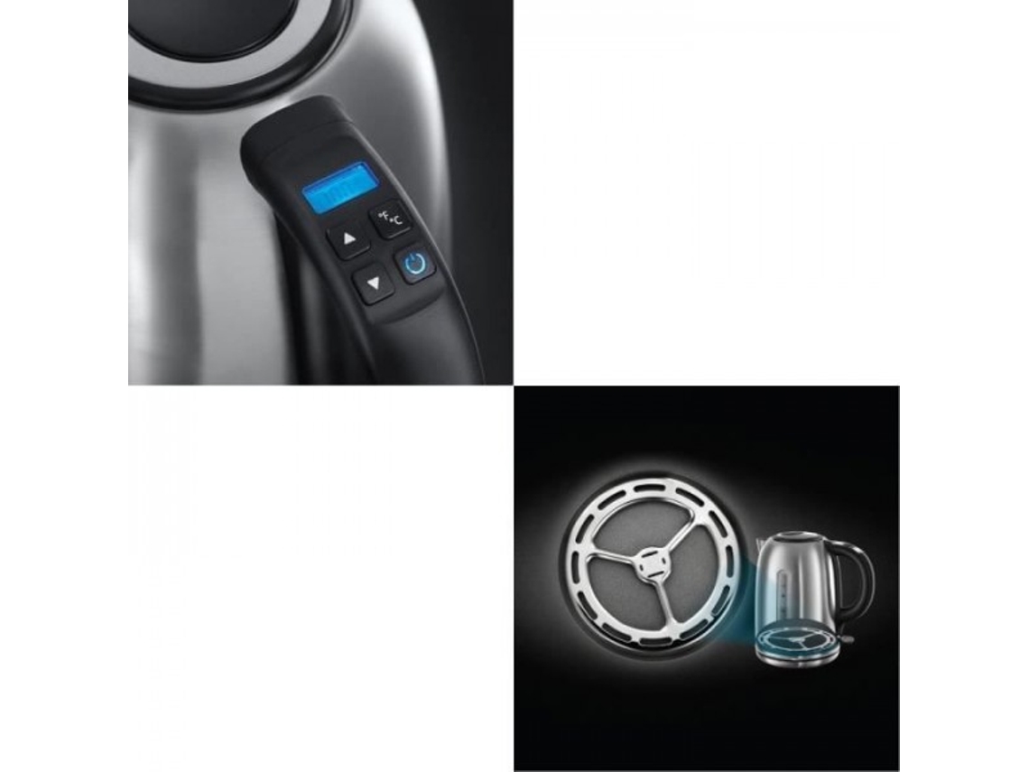 Chaleira de Buckingham RUSSELL HOBBS 21040-70 1.7LWireless Display Lcd ...