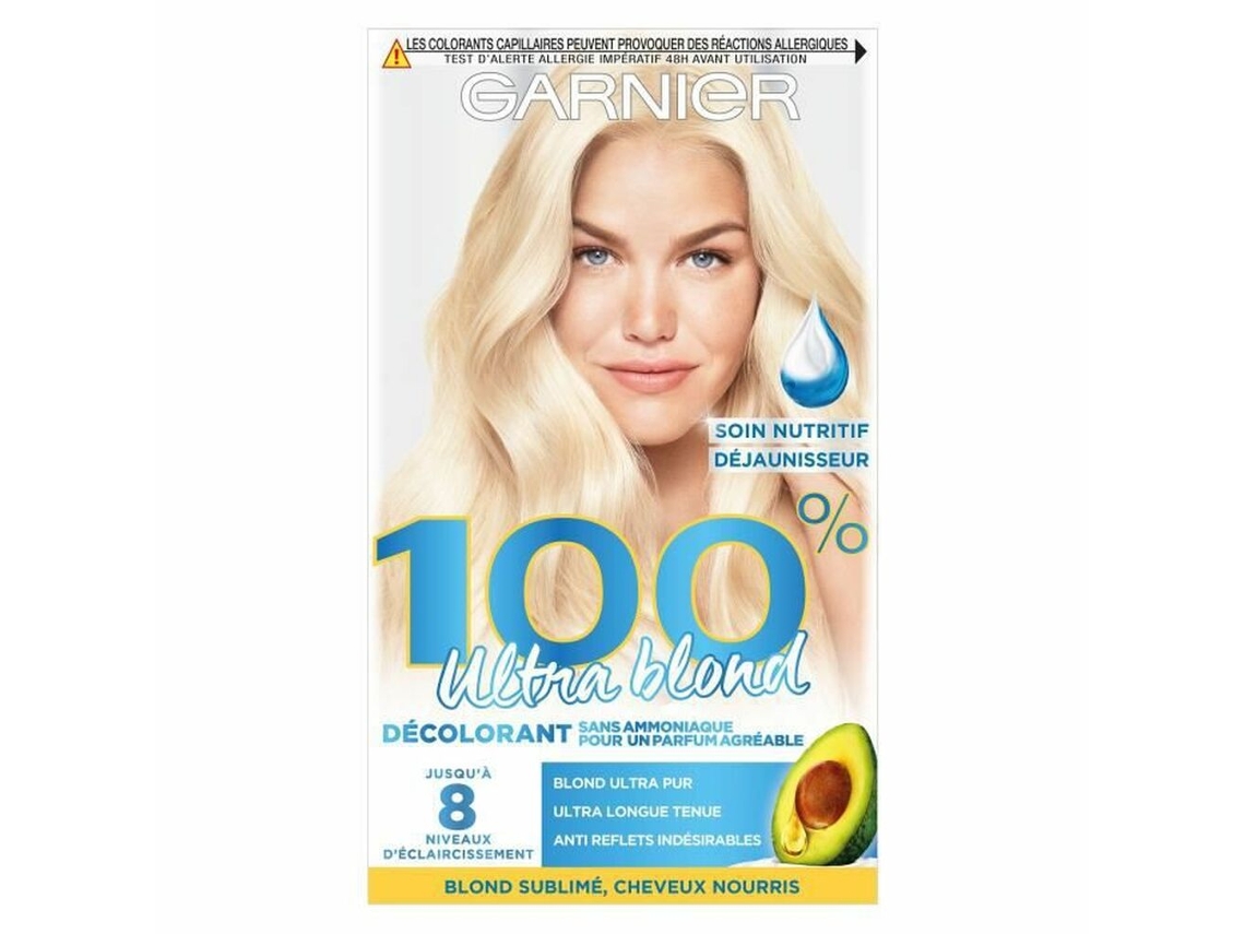 Descolorante Garnier 100% Ultra Blond Louro Nº 8 Sem Amoníaco | Worten.pt