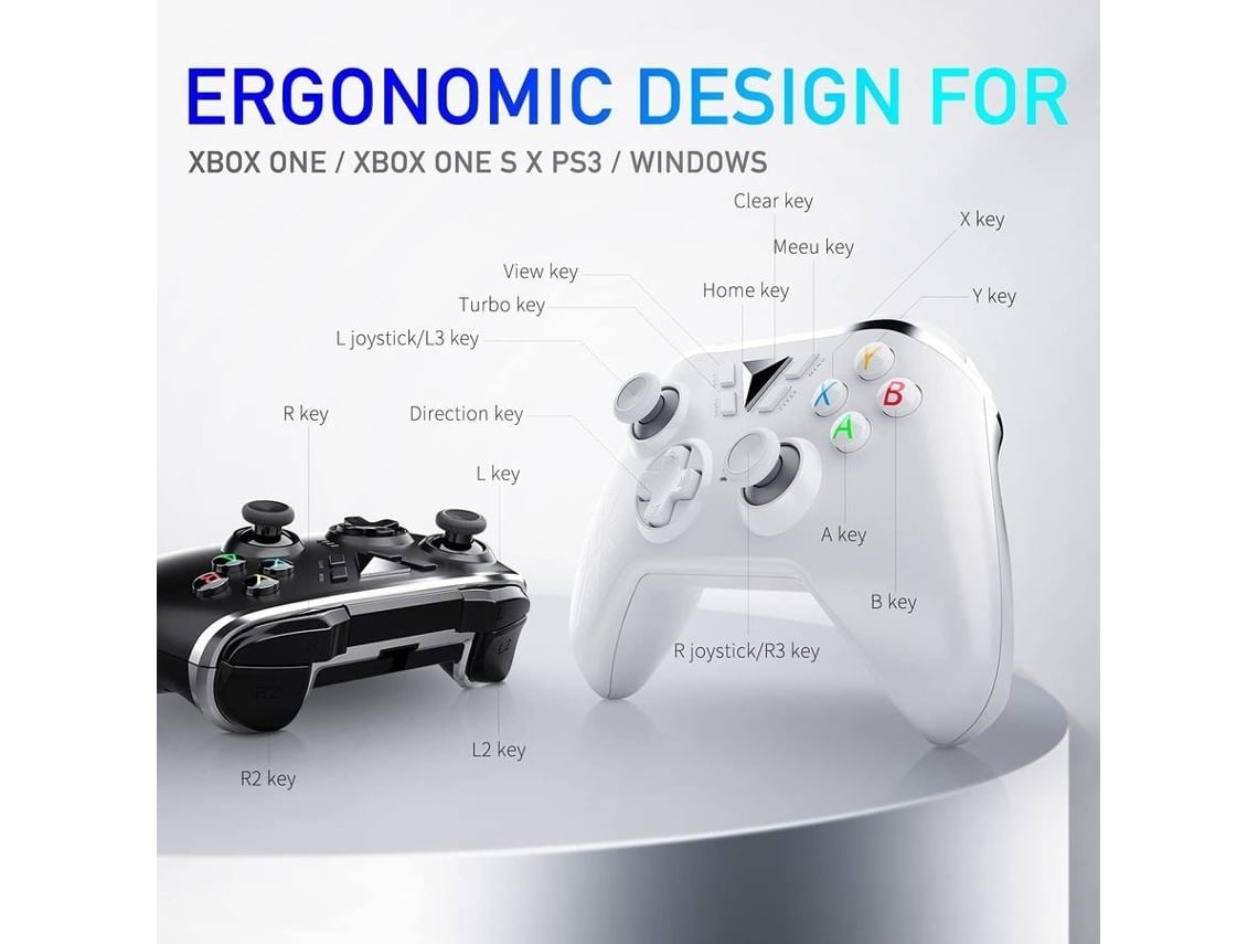 Comando Xbox One S/X ENKERS Gamepad (Wireless - Preto) | Worten.pt