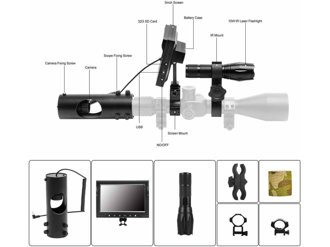 Monóculo CHRONUS CCD20191123Y Preto (4x30) | Worten.pt