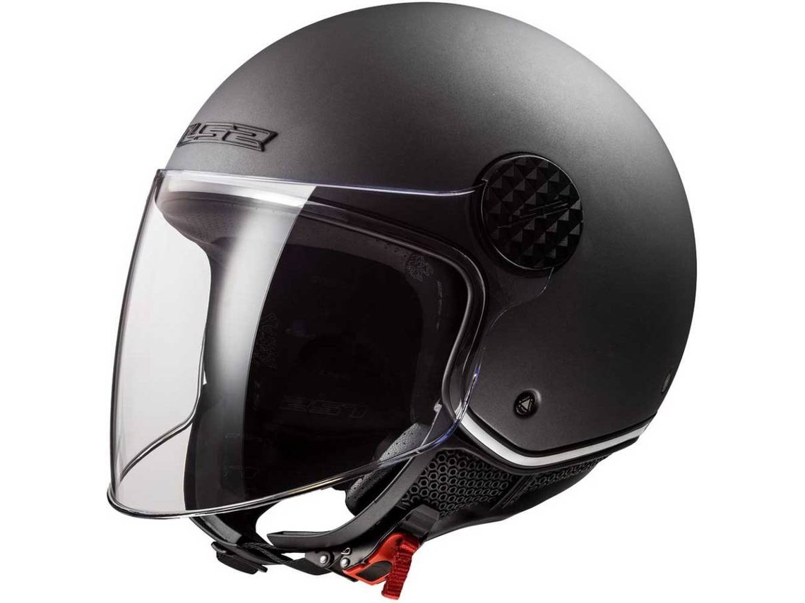 Capacete Jet LS2 OF558 Sphere Lux Snake Black Matt Titanium (Tam: S ...