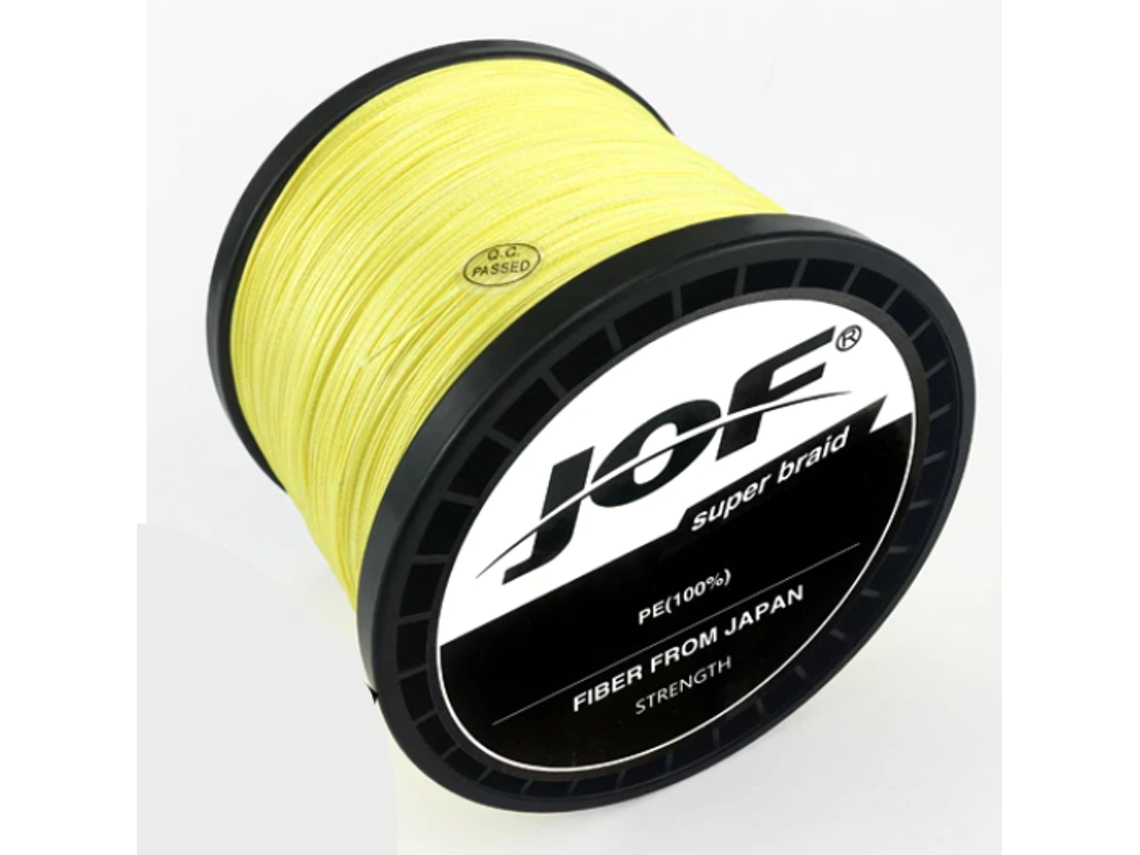 Fio de pesca, linha de pesca super forte multifilamento[Amarelo / 4 ...