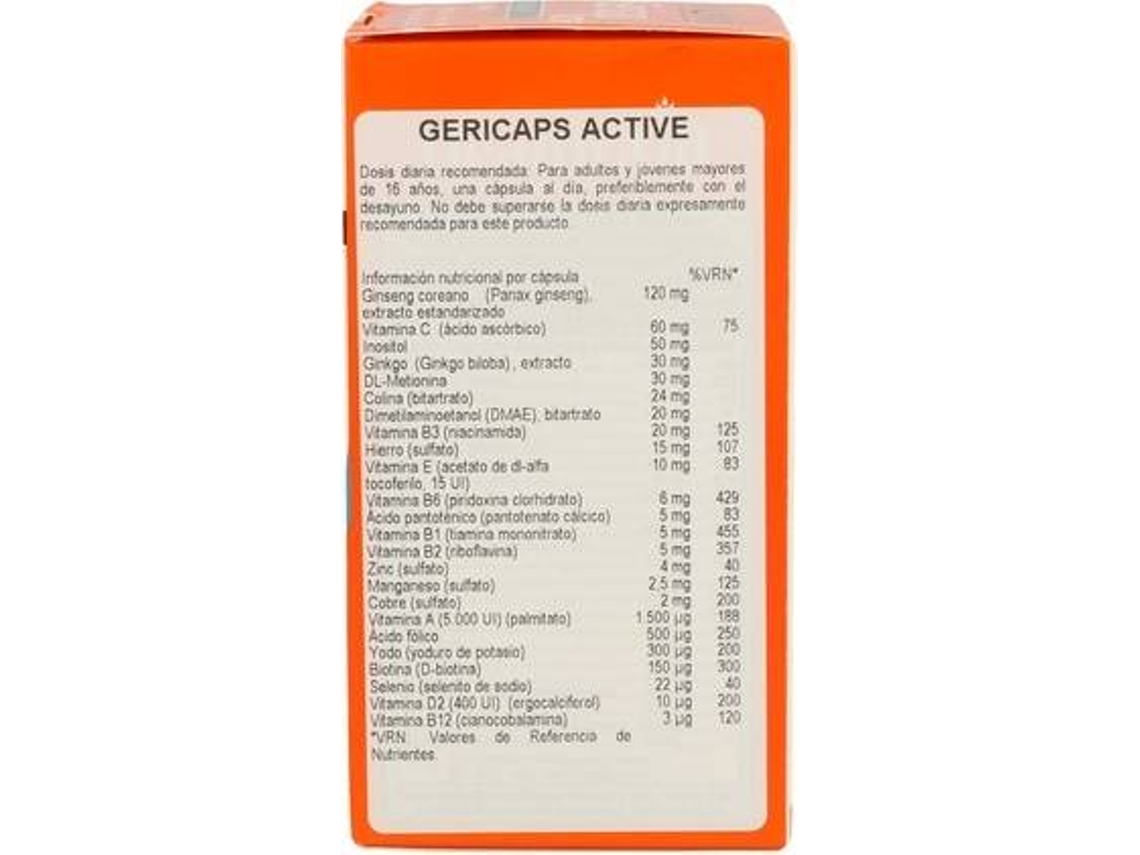 Suplemento Alimentar HEALTH AID Gericaps Active (30 cápsulas) | Worten.pt