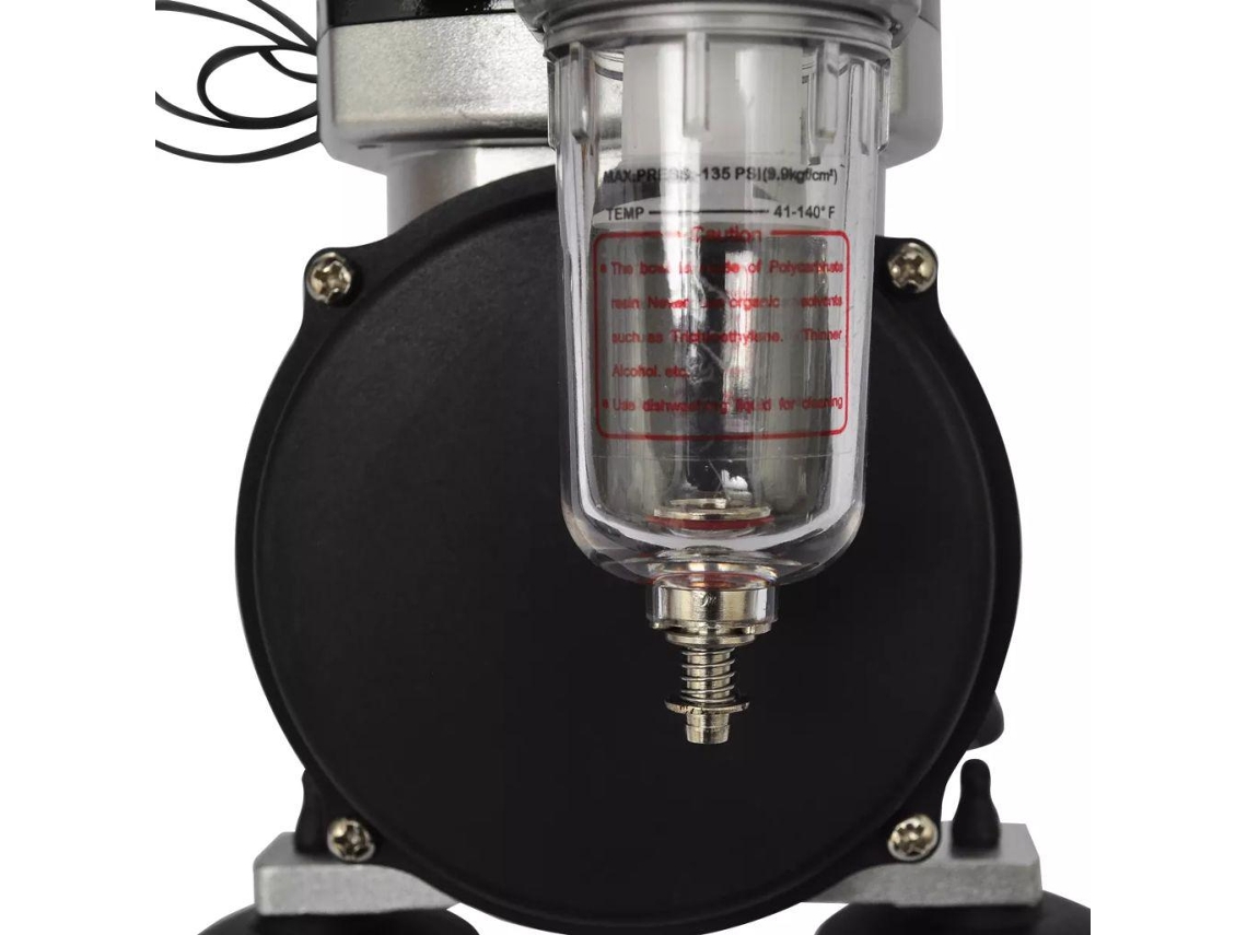 vidaXL Conjunto de compressor de ar com 2 aerógrafos | Worten.pt