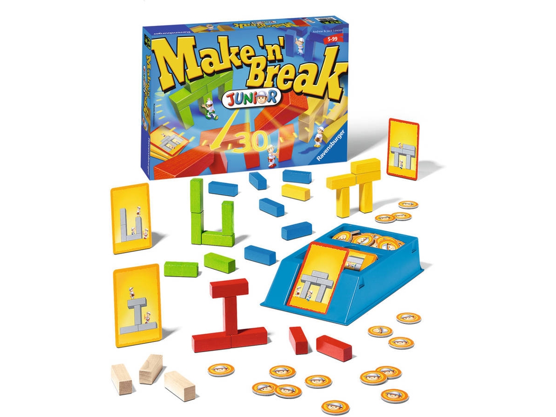 Jogo de Tabuleiro RAVENSBURGUER Make 'n' Break Junior (Idade Mínima: 5 ...