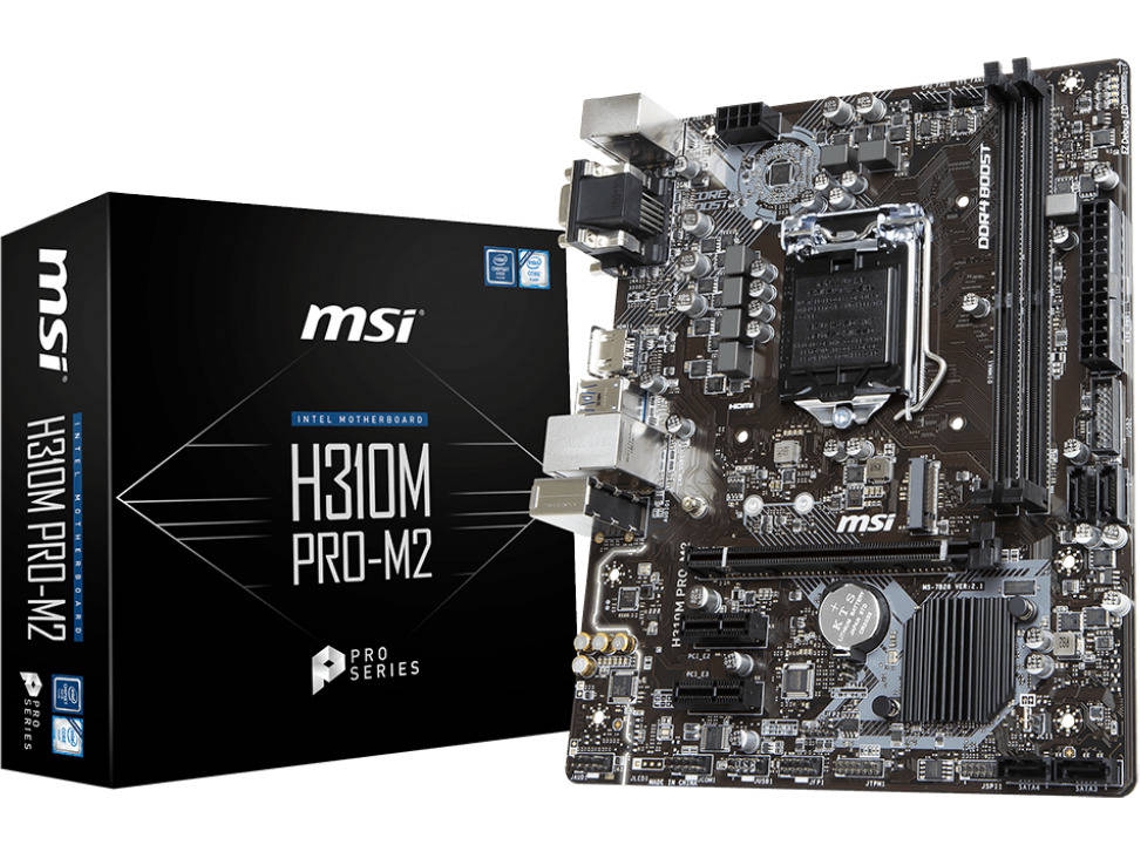 Motherboard MSI H310M Pro-M2 (Socket LGA 1151 - Intel H310 - Mini ITX ...