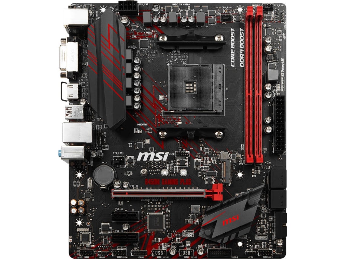 Motherboard MSI B450M Gaming Plus (Socket AM4 - AMD B450 - Micro ATX ...