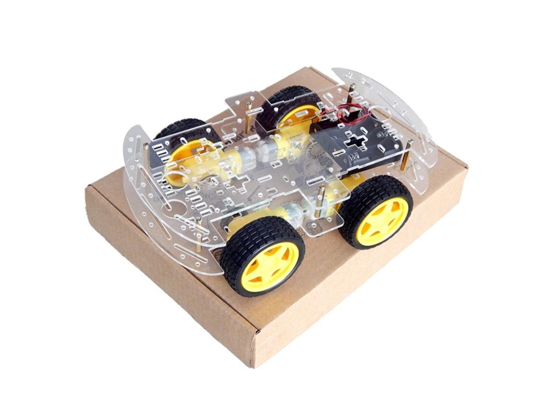 Kit Carro Robot Arduino 4 Rodas 4Wd com 2 Chassis | Worten.pt