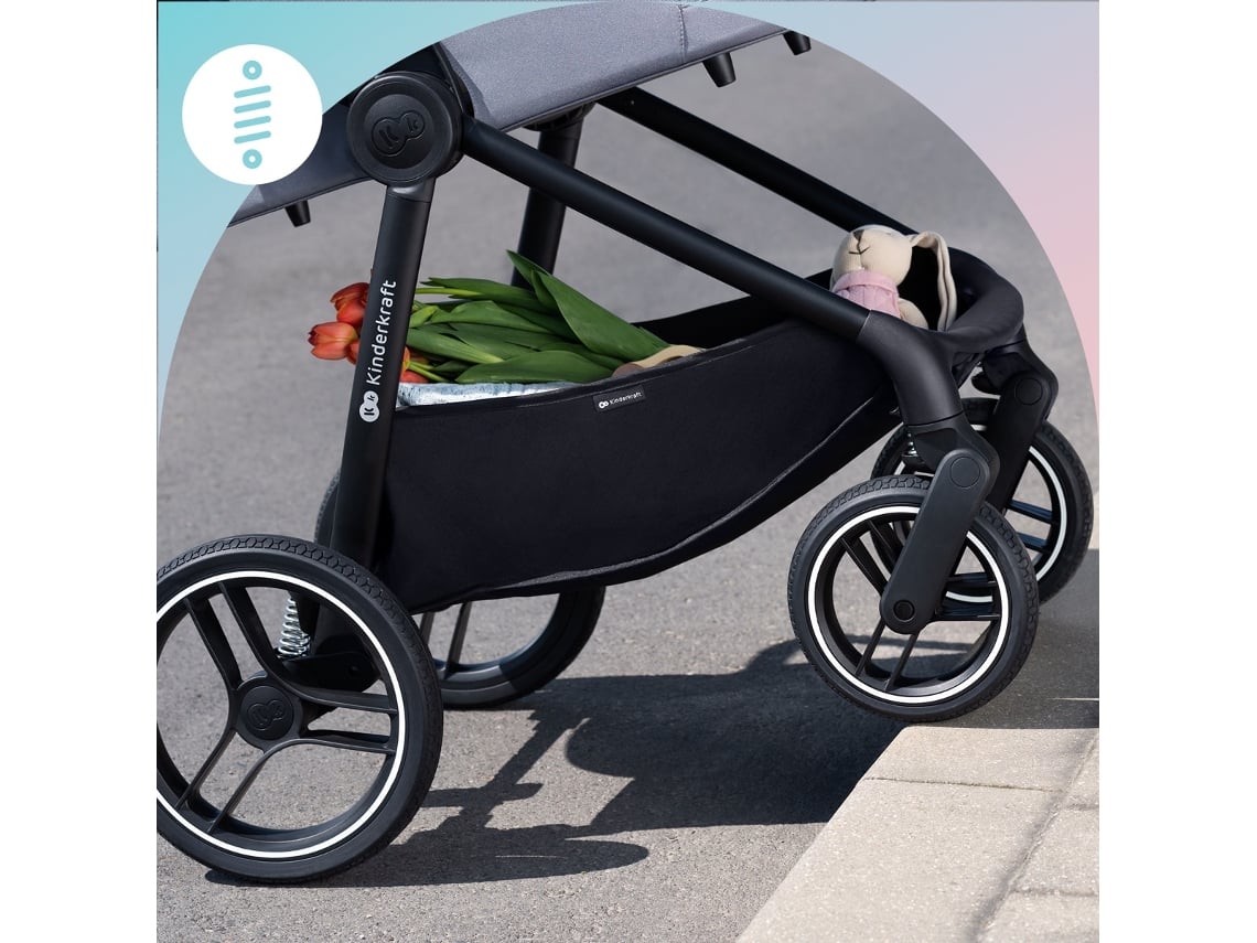 Carrinho de Bebé KINDERKRAFT Nea Platinum Grey (2 em 1) | Worten.pt