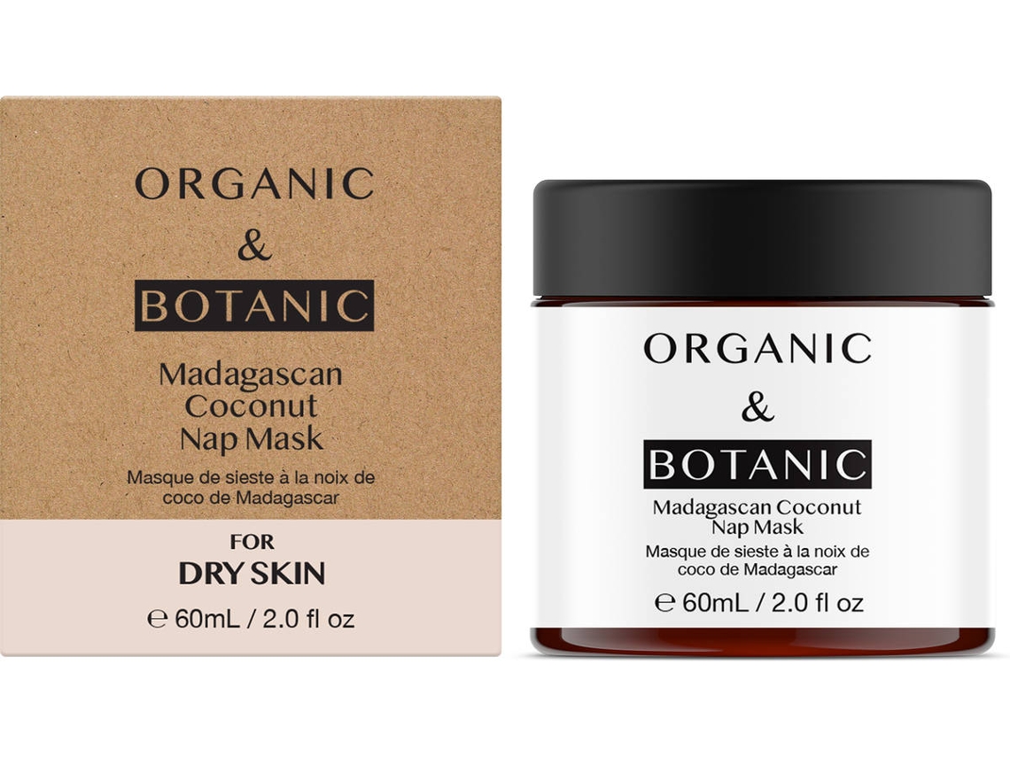 Máscara De Rosto Organic And Botanic Madagascan Coconut Nap 60ml