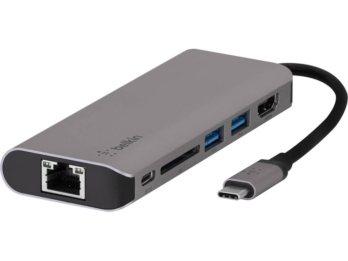 Hub BELKIN USB-C (USB 3.0 - USB-C - HDMI - Ethernet - 6 Portas ...
