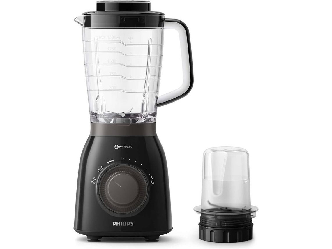 Liquidificador PHILIPS HR2157/93 (600 W - 2 L - Preto) | Worten.pt