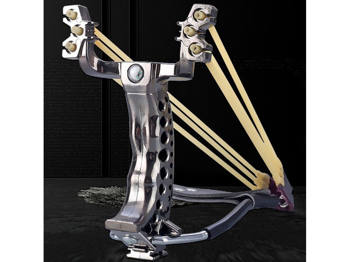 Estilingue de Caça com Elástico Arco Tático de Aço Pulso Dobrável e ...