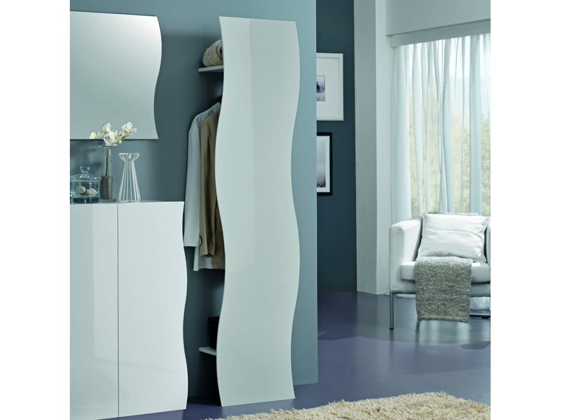 Cabide de parede branco brilhante design hall sala de estar Onda Hang ...