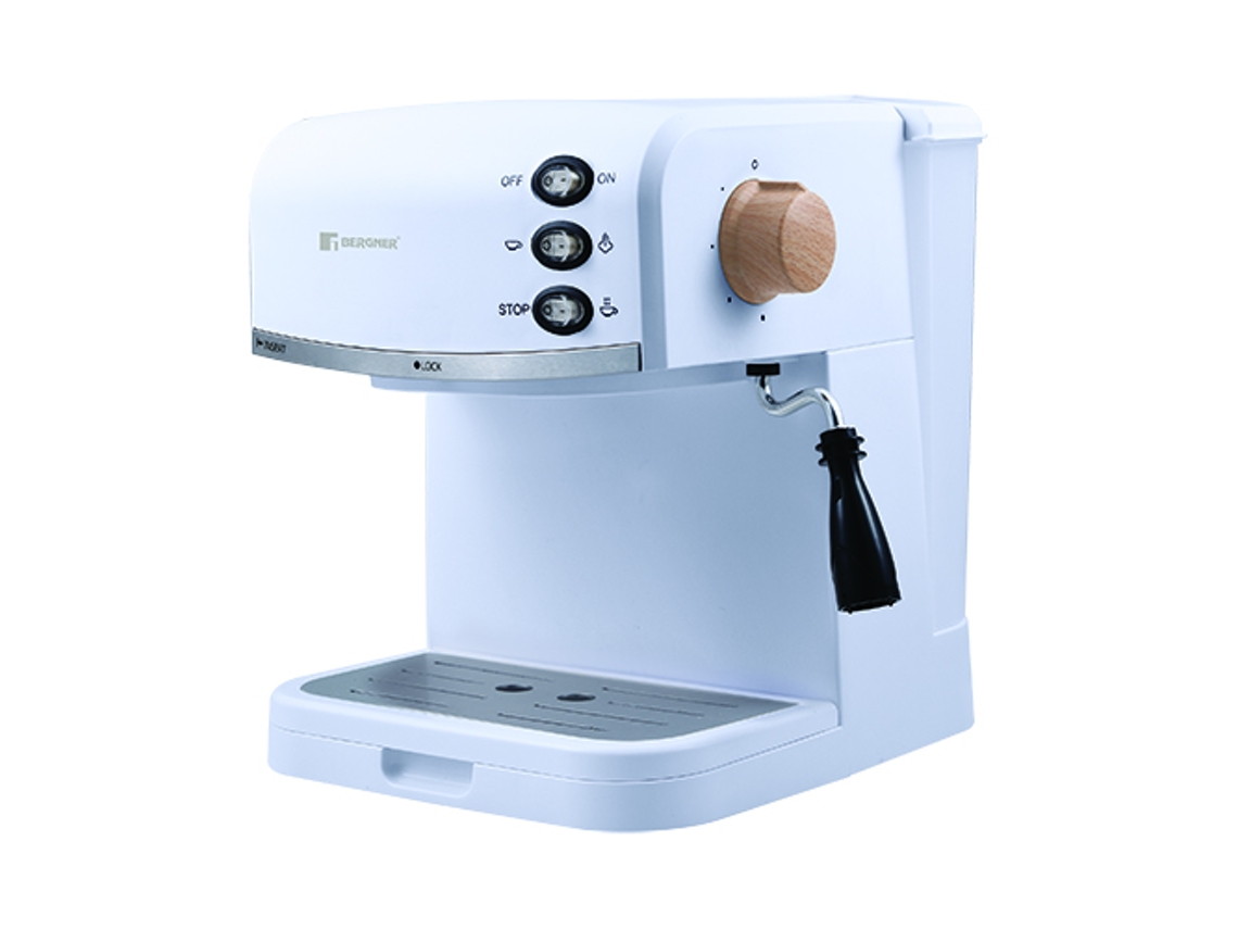 Máquina de Café BERGNER Naturally 850W (1.5L - Branco) | Worten.pt