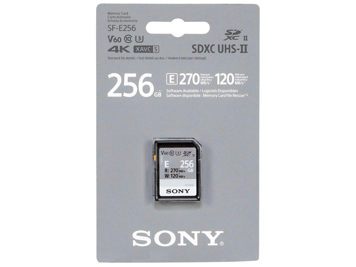 Sony Cartão Memória Sdxc e Series 256Gb Uhs-Ii Class 10 U3 V60 | Worten.pt