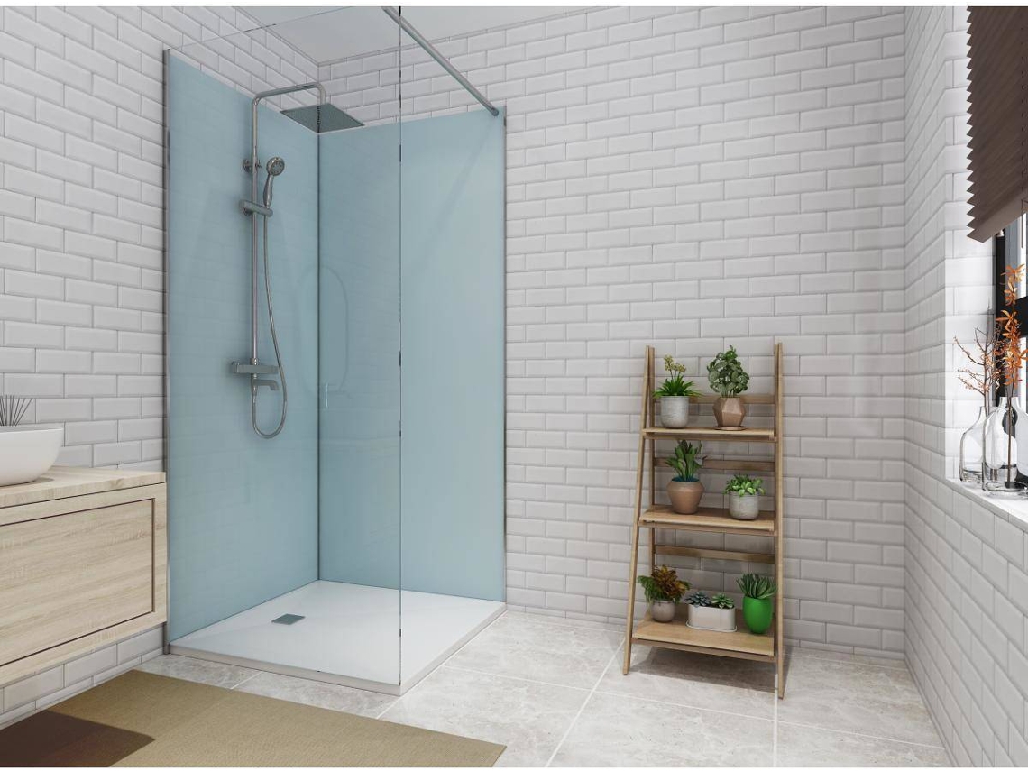 Painel de Parede para Duche Itziar VENTE-UNIQUE (Azul - Plástico e ...