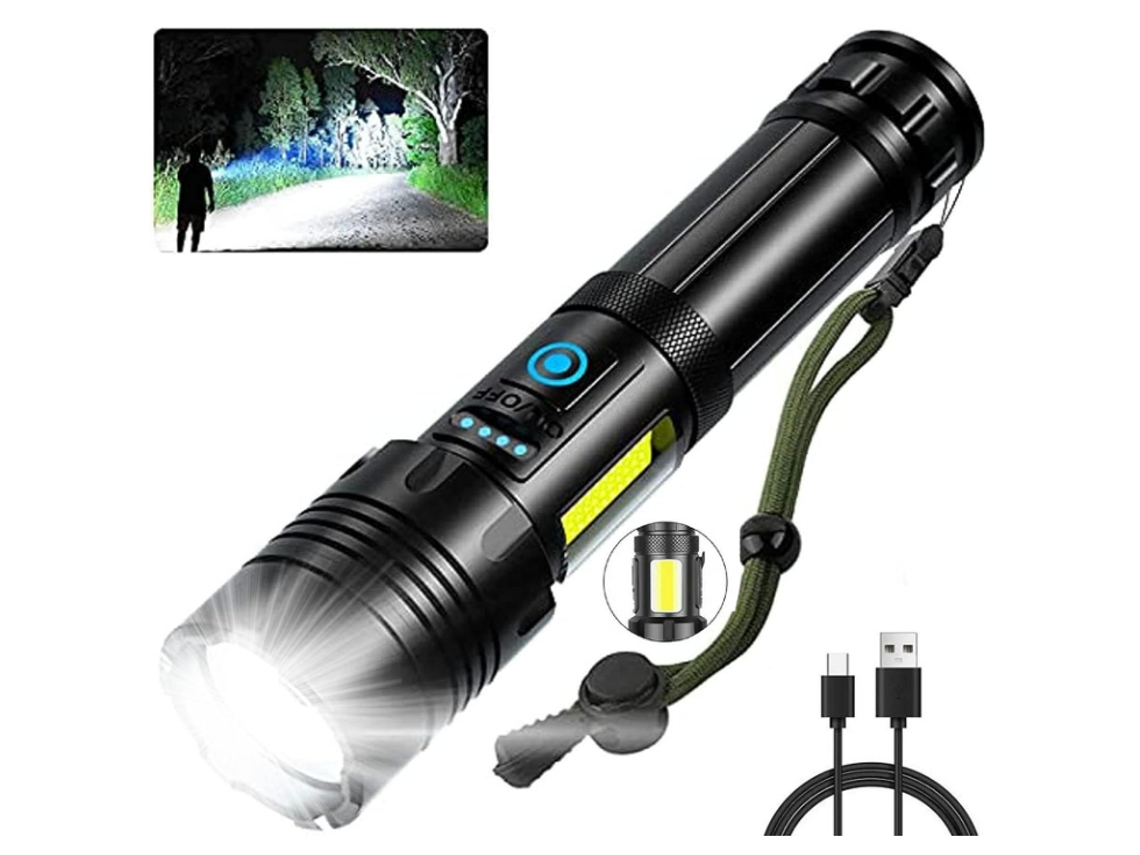 Lanternas de Alto Lúmen Recarregáveis 7 Modos de Lanterna Brilhante ...