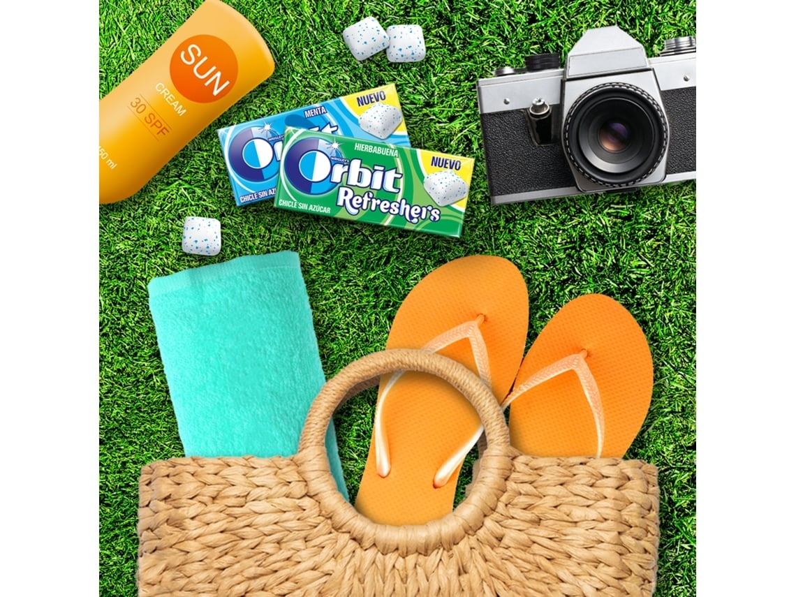 Pastilhas Sem Açúcar de Menta em Drageias ORBIT 16 packs de 7 unidades ...