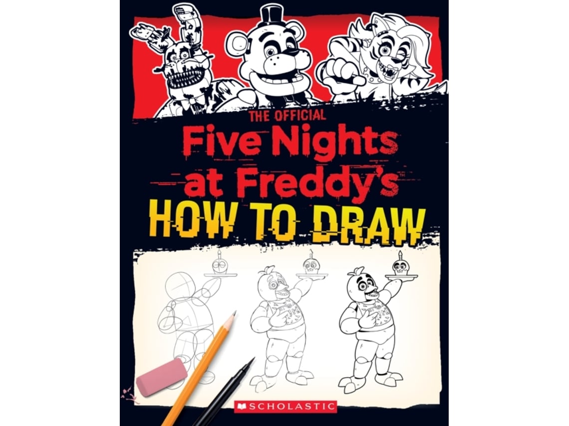 Livro five nights at freddy's how to draw de scott cawthon (inglês ...