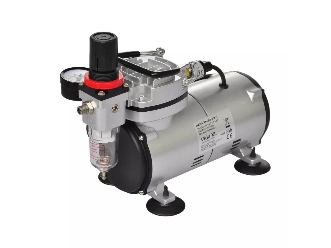 vidaXL Conjunto de compressor de ar com 2 aerógrafos | Worten.pt