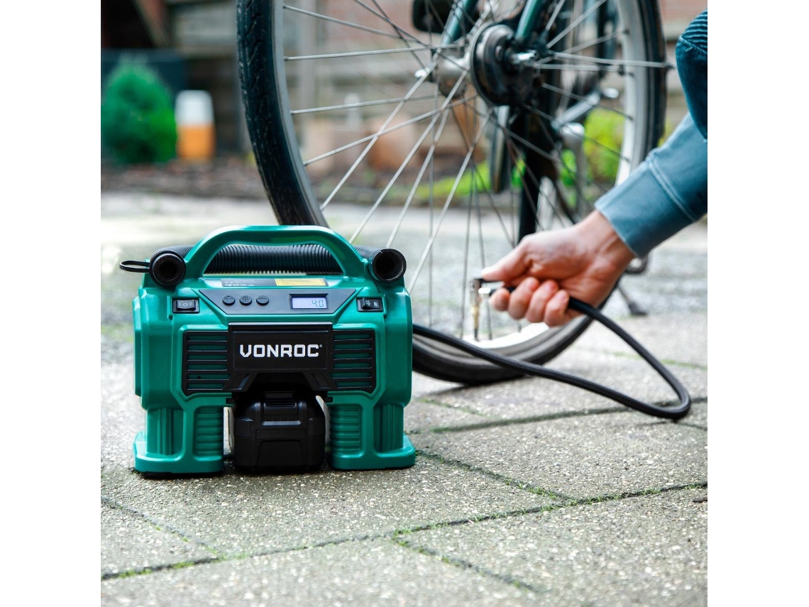Compressor VONROC Compressor 20V 12V 4.0Ah Incl. Bateria e Carregador ...