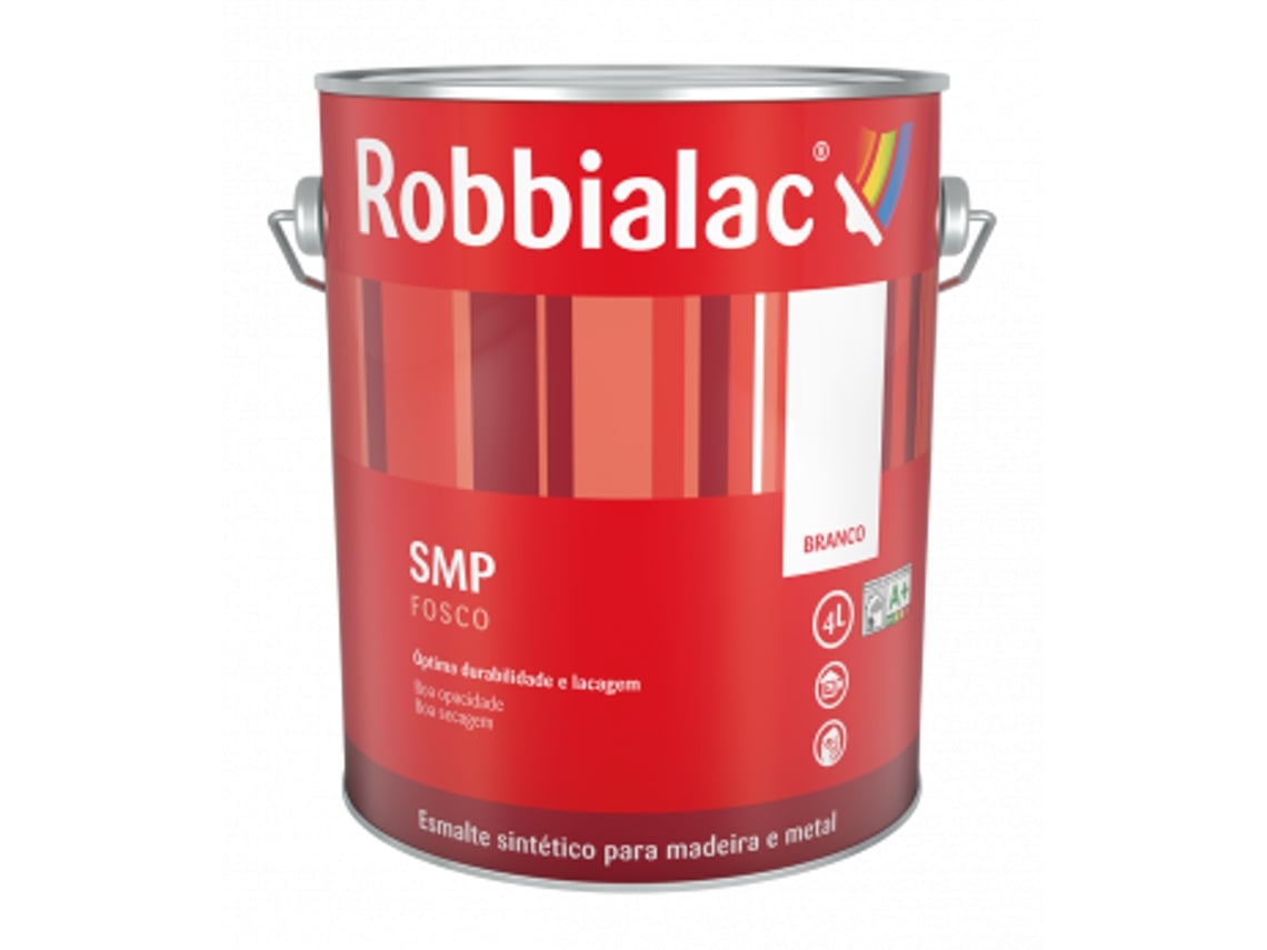 Robbialac SMP Esmalte Fosco (4 L - Preto) | Worten.pt