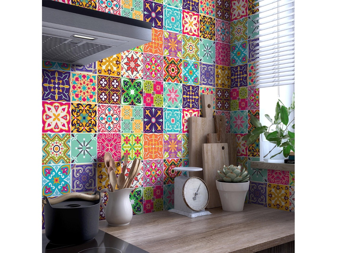 Autocolante de Parede AMBIANCE STICKER 24 Stickers Carrelages Volterra ...