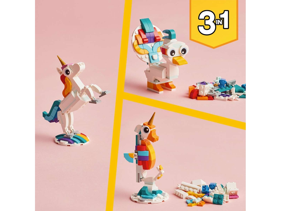 LEGO Creator 3 Em 1: Magic Unicorn 31140 (Idade Mínima Recomendada: 7 ...