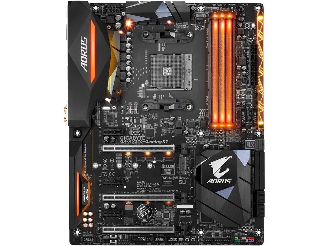 Motherboard GIGABYTE GA-AX370-Gaming K7 (Socket AM4 - AMD X370 - ATX ...
