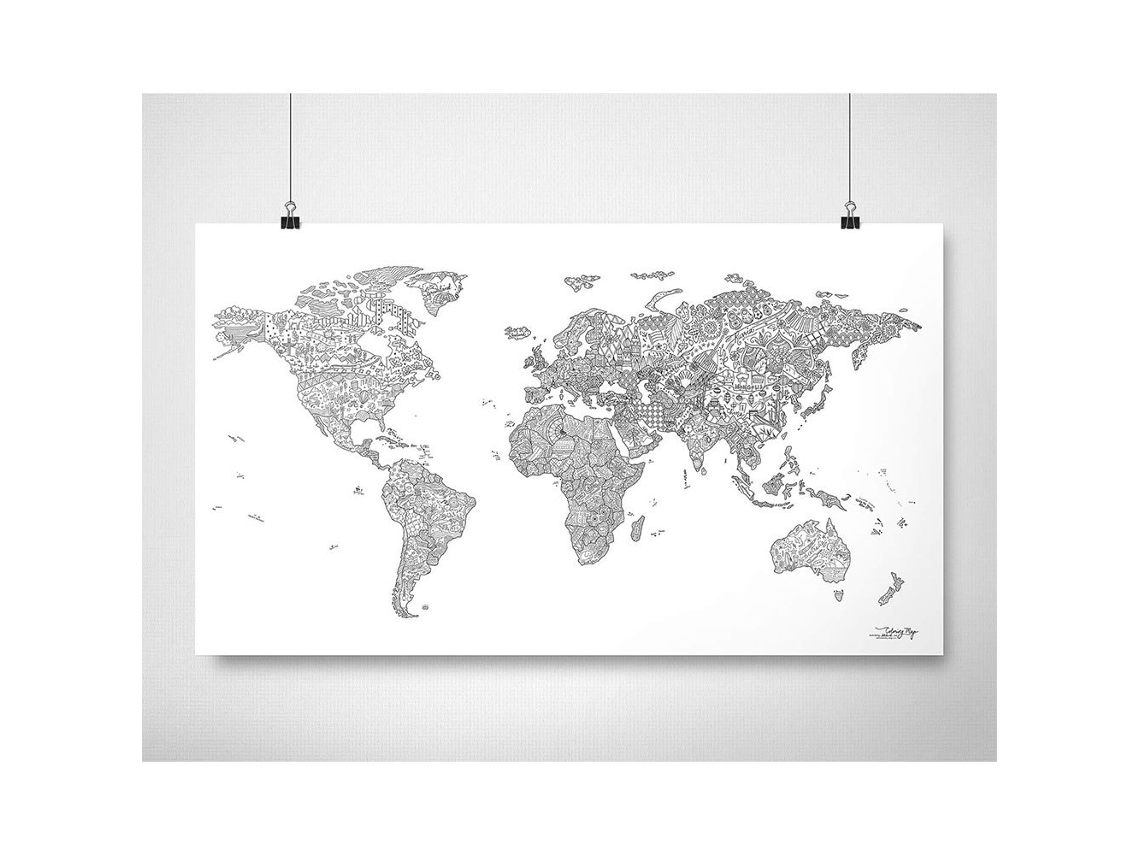 Mapa AWESOME MAPS Do mundo para colorir to color in with country ...