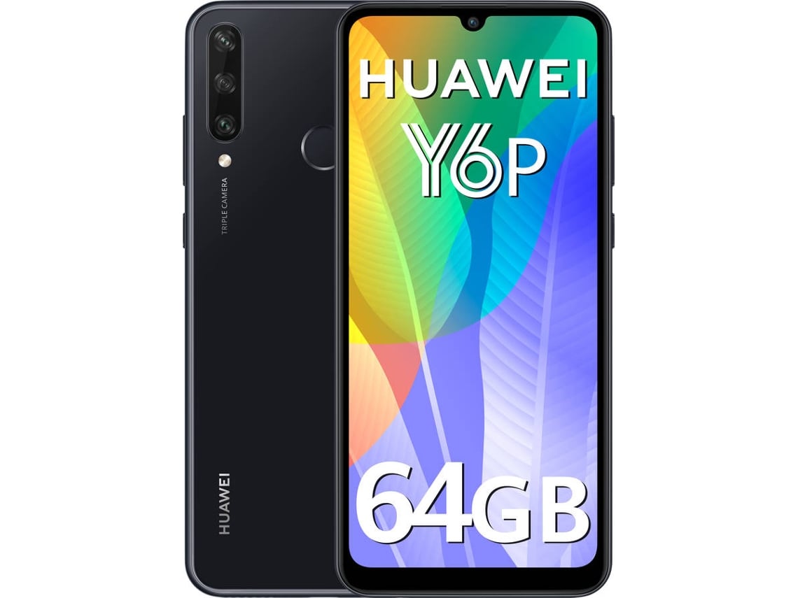 Smartphone HUAWEI Y6 P (6,30'' - 3 GB - 64 GB - Preto) | Worten.pt
