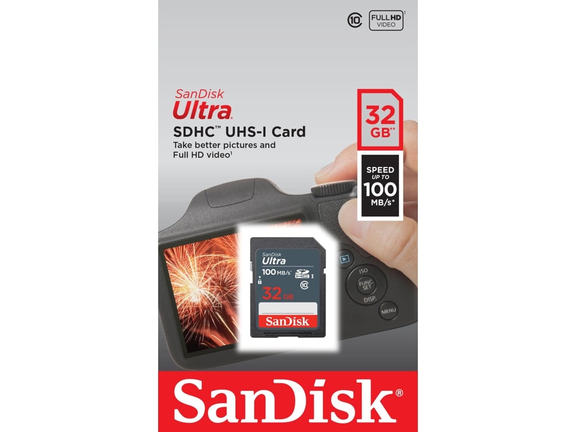 SanDisk Ultra 32GB SDHC Mem Card 100MB/s | Worten.pt