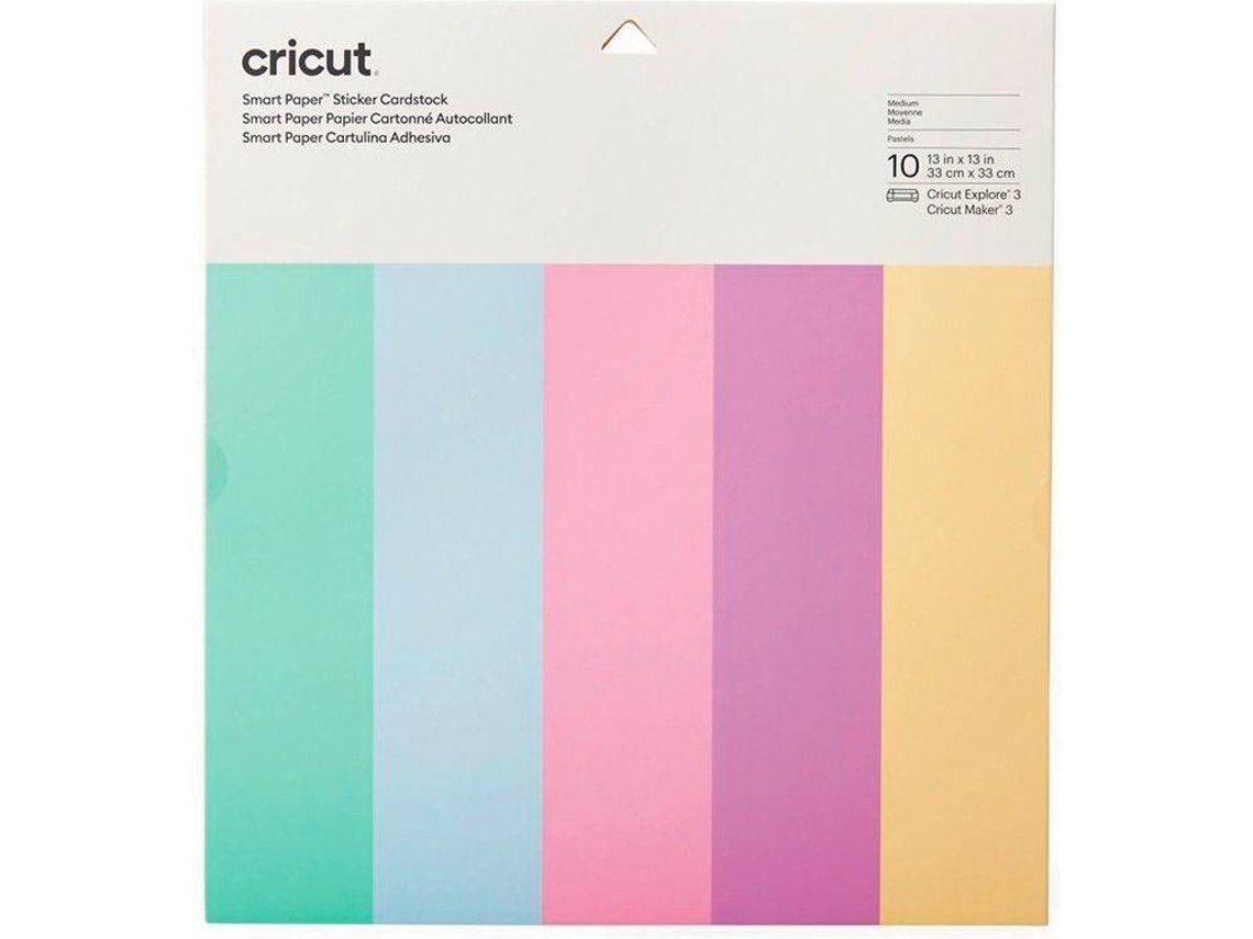 Cartolina Adesiva CRICUT Smart Paper Pastels (33x33cm - 10 Folhas ...