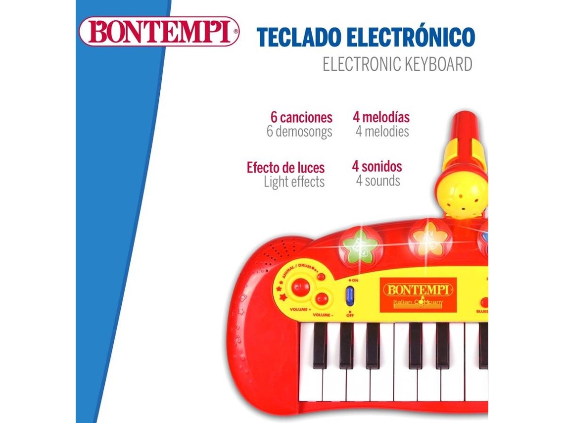 Brinquedo Musical BONTEMPI Teclado Eléctrico 24 Teclas (Idade Mínima: 3 Anos) | Worten.pt