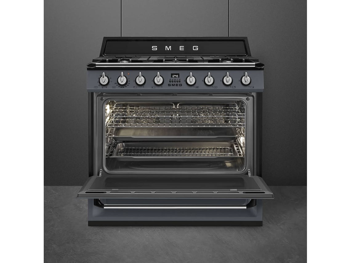 Fogão SMEG Victoria TR90P2 (115 L - Gás Natural - Slate Grey) | Worten.pt