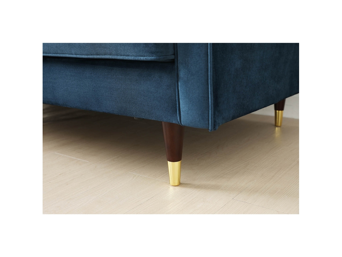 Nalha - 3 lugares do sofá de veludo azul | Worten.pt