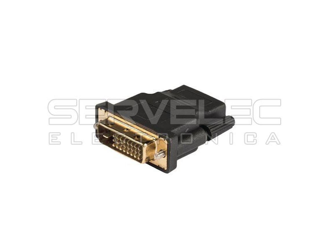 Ficha Adaptadora Dvi-D Macho / Hdmi Fêmea Dourada | Worten.pt