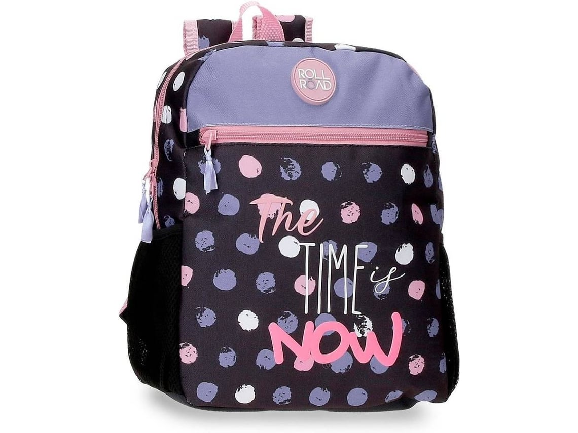 Mochila Escolar ROLL ROAD The Time Is Now Preto (27x33x11 cm) | Worten.pt